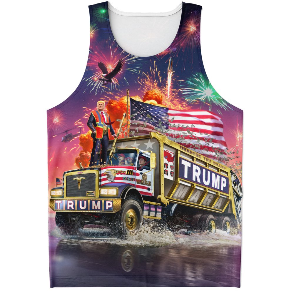 Trump DOGE Garbage Truck 2025 All Over Print Tank Top – American AF ...
